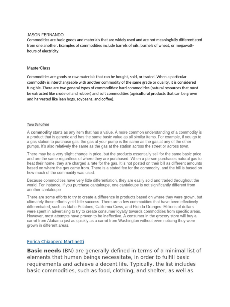 FFFFFFFFFFFFFFFFFFFFFF | PDF | Commodity | Economies