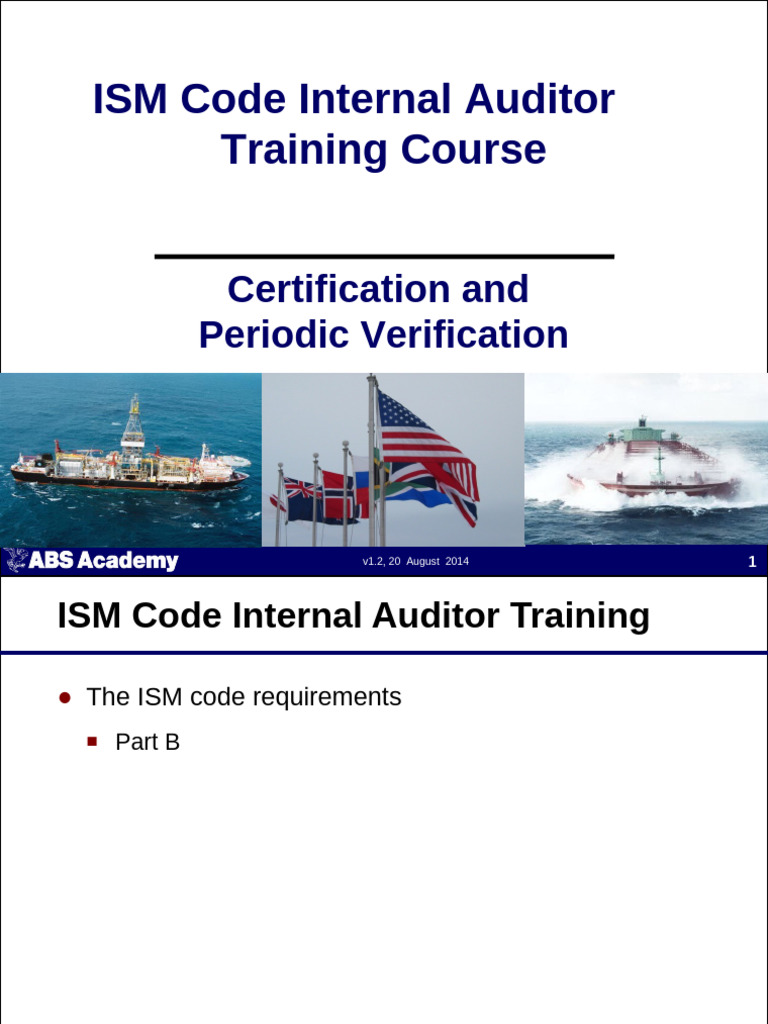 ISM Code Auditor Training Overview | PDF