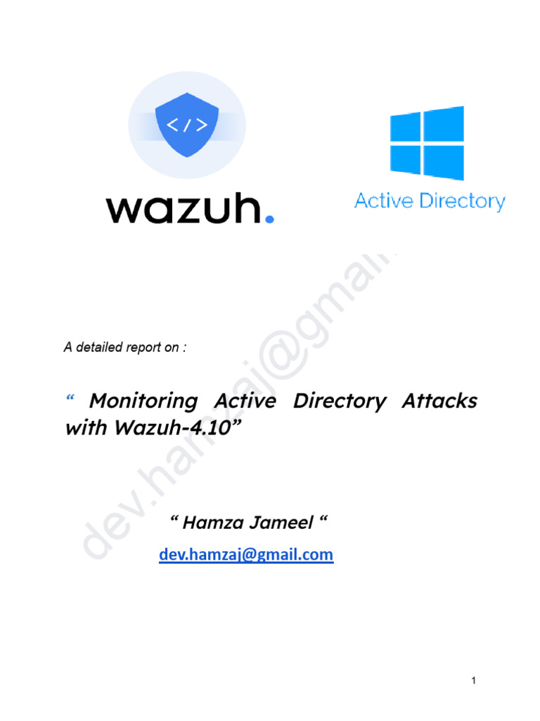 Monitoring Active Directory Attacks With Wazuh-4.10 | PDF | Active ...
