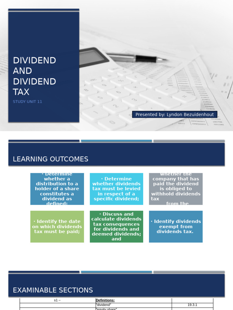 Dividend and Dividend Tax-2 | PDF | Dividend | Taxes