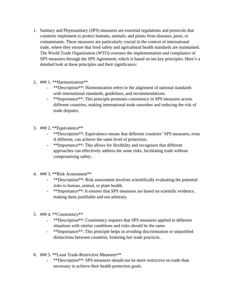 Key Principles of SPS Measures | PDF