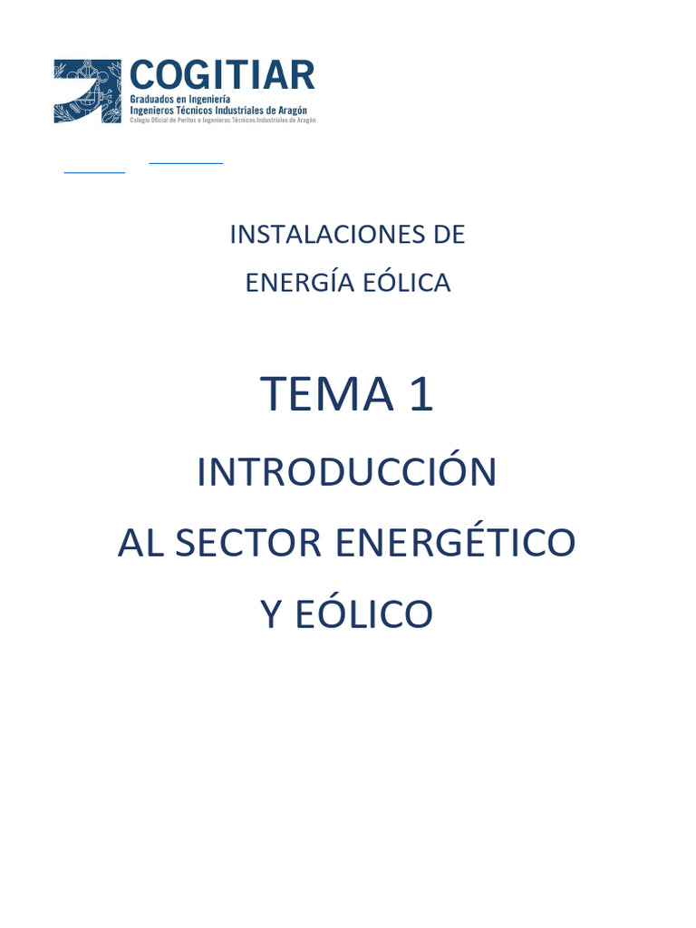 Introducción a la Energía Eólica y Mix Energético | PDF | Energía ...