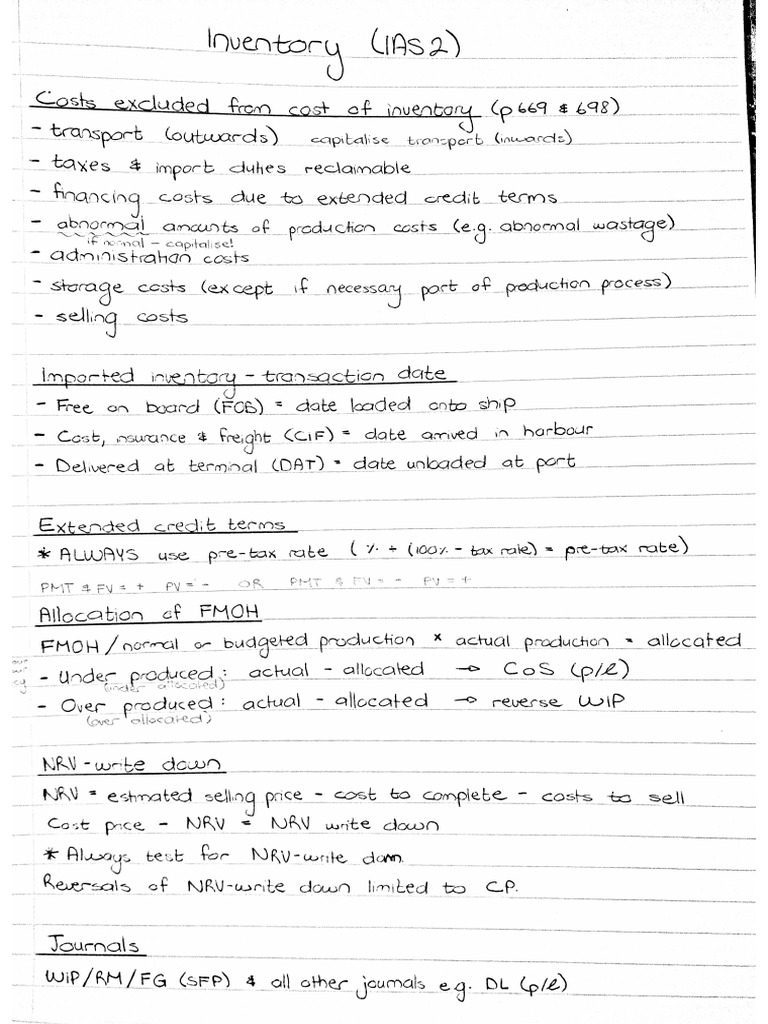 1. IAS 2 Inventory | PDF