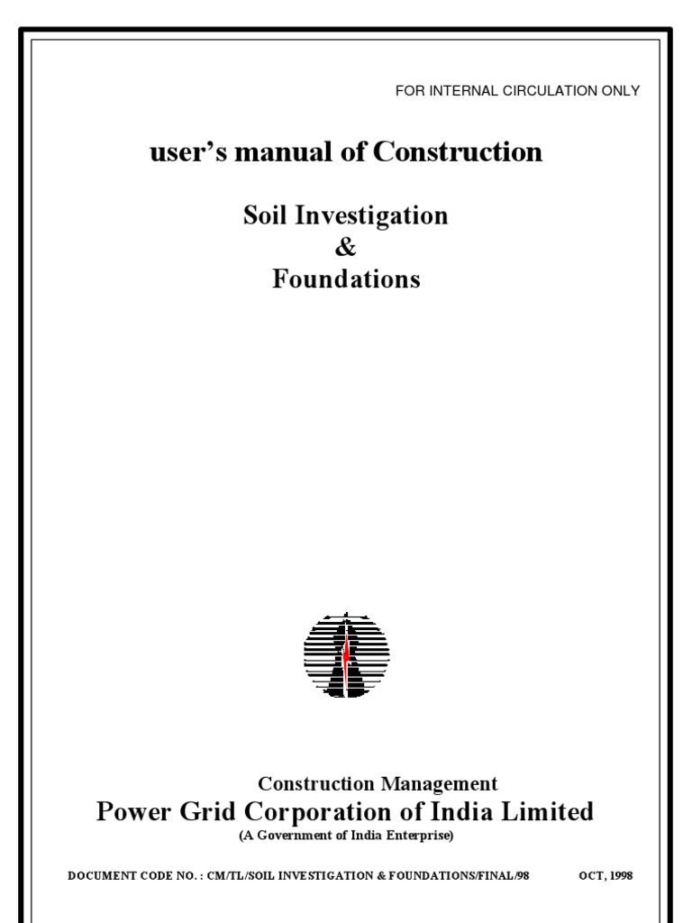 Soil Investigation & Foundations Manual | PDF | Concrete | Soil