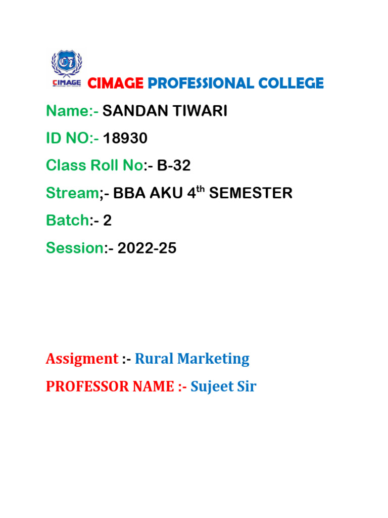 Cimage Professional College PDF | PDF