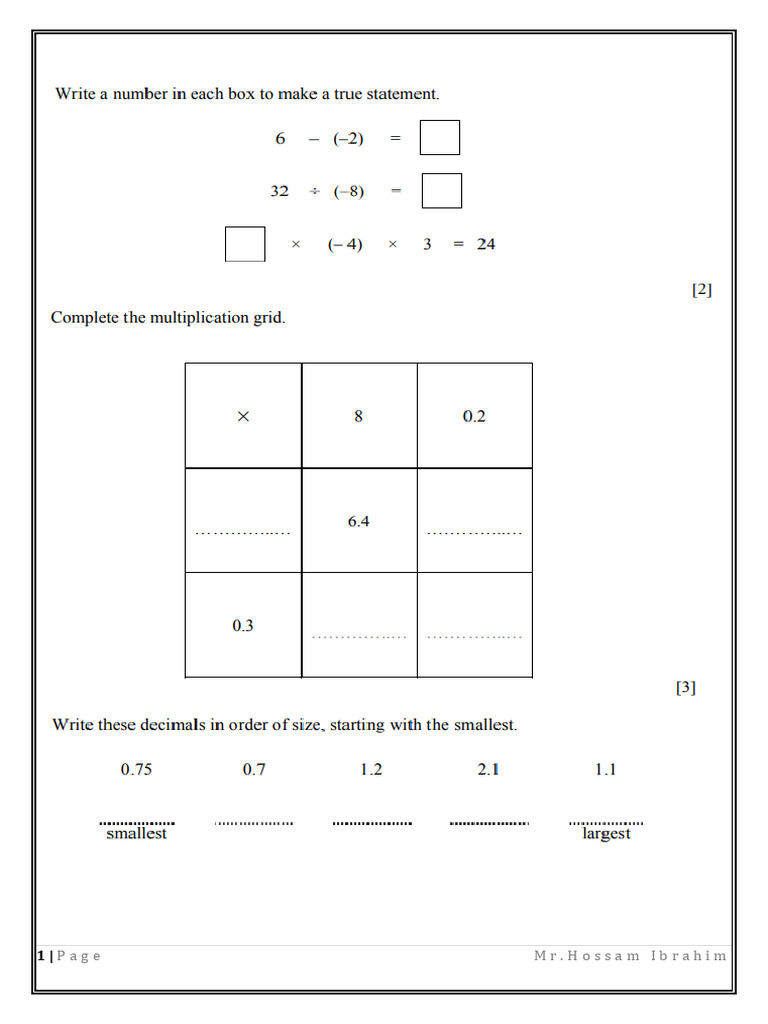 Maths 06.09 Session 1 Y8 Extra Practice | PDF