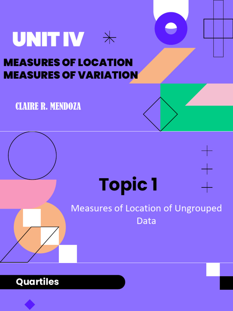 Measures-of-Location-and-Variation | PDF | Percentile | Quartile