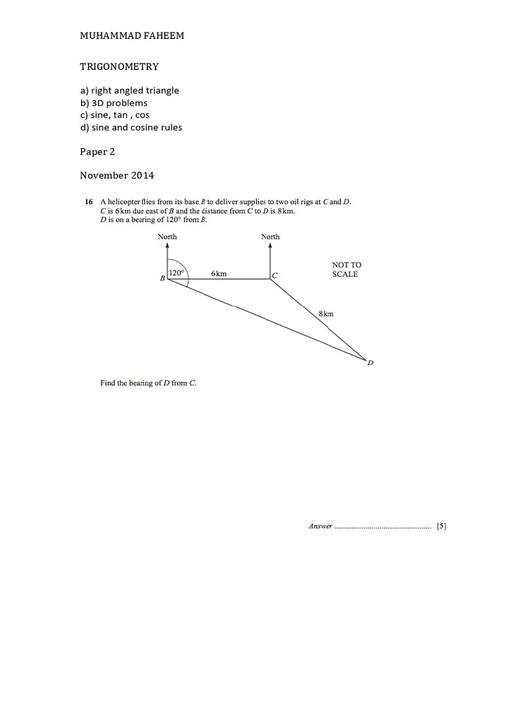 Trigonometry Paper 2 4 | PDF