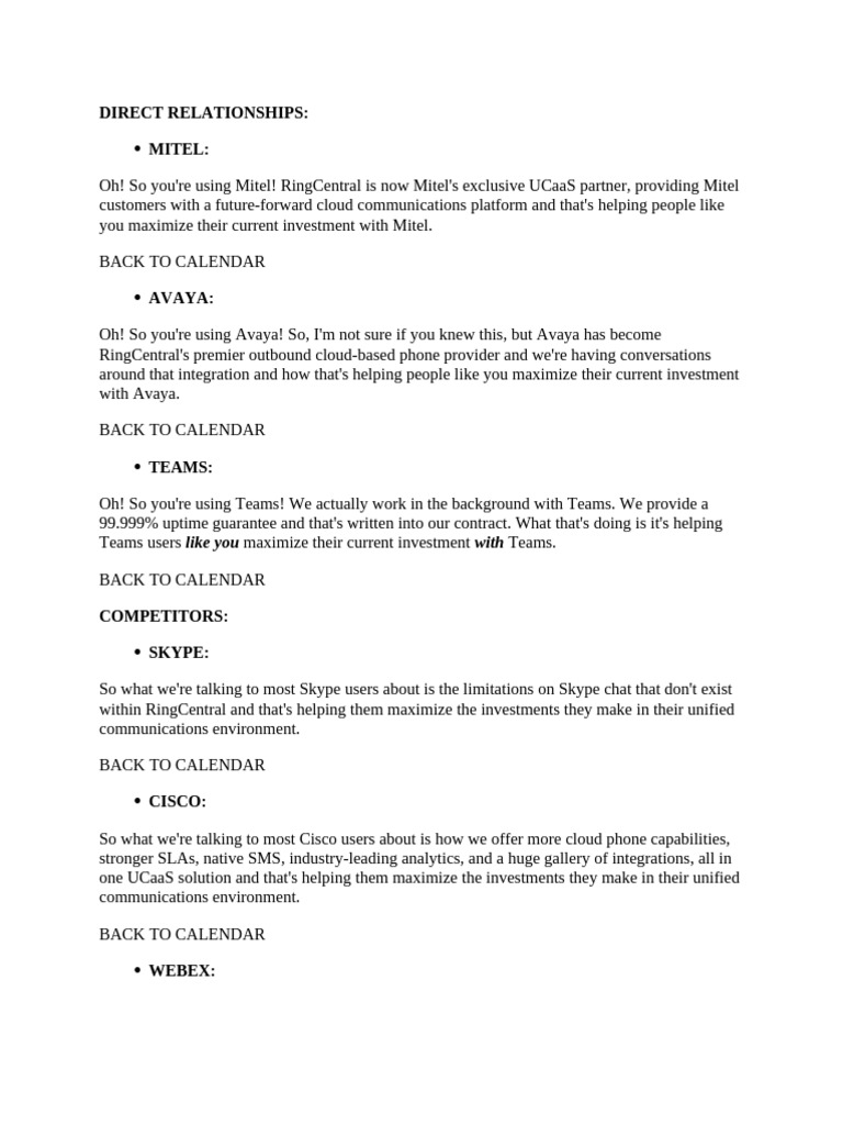 KEY DIFFERENTIATORS GINA's.edited | PDF | Telecommunications ...