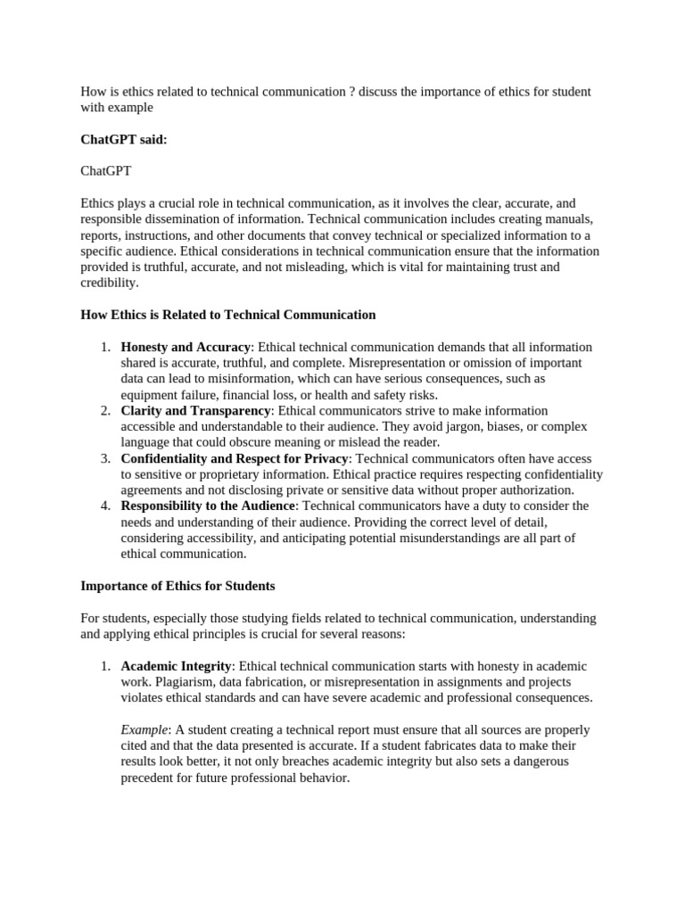 Ethics in Technical Communication | PDF | Usability | Technical ...