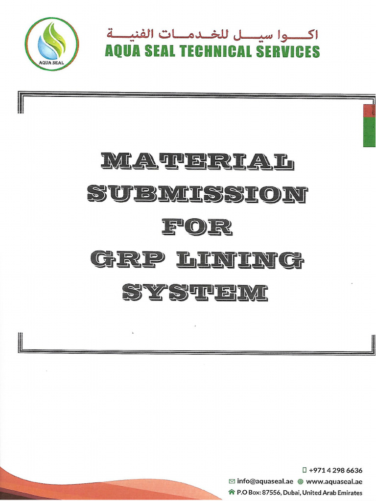 GRP Lining Method Statement for Tanks | PDF | Fiberglass | Firefighting