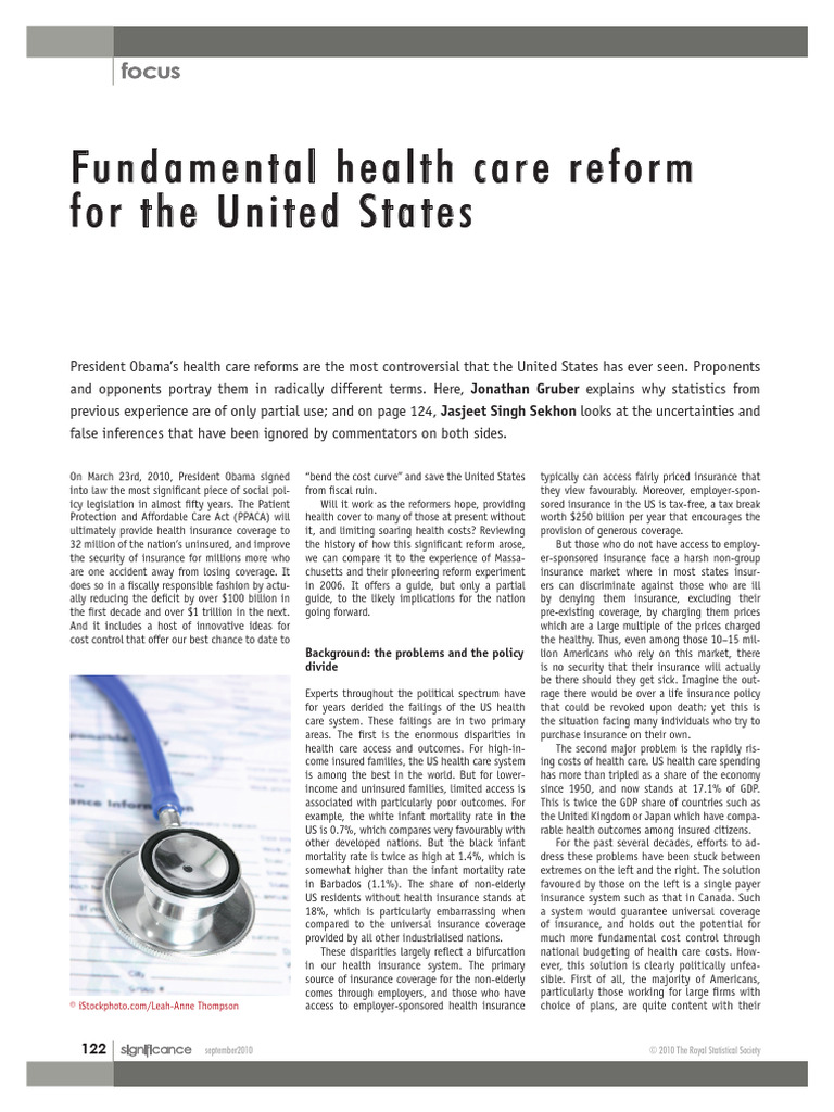 Gruber & Singh - Fundamental Health Care Reform For The United States ...