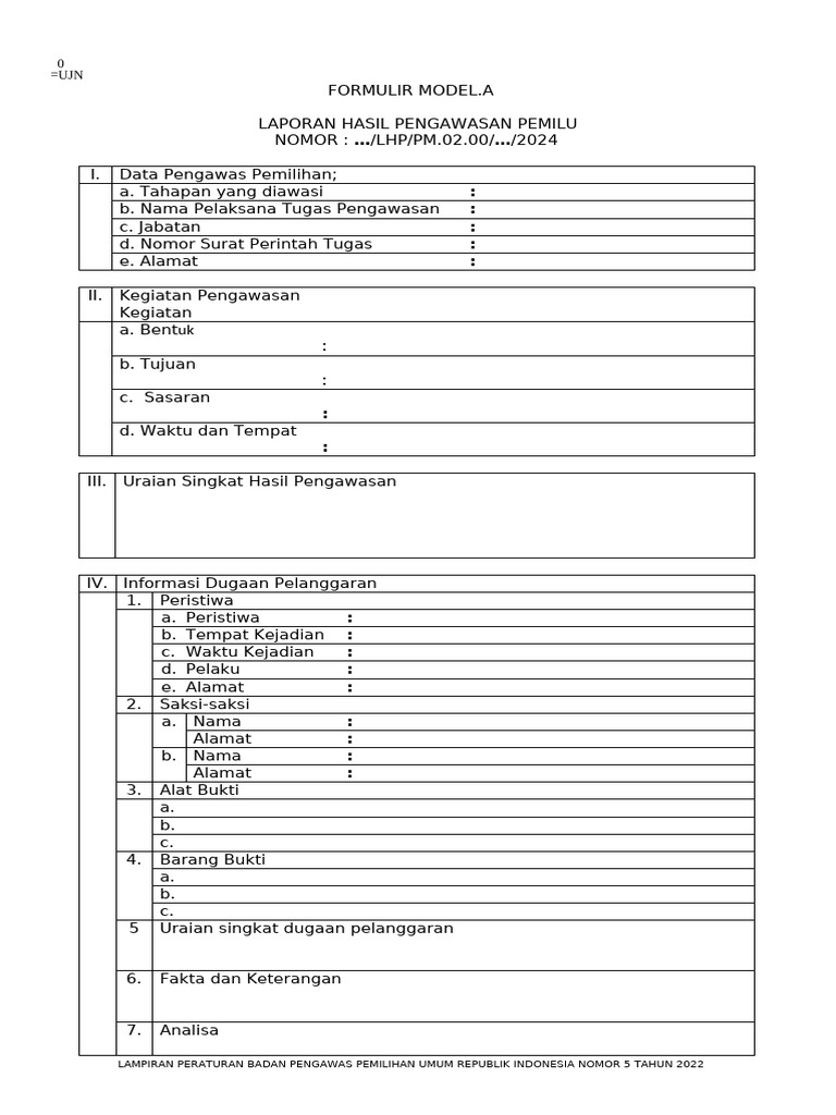 FORMULIR MODEL.A | PDF