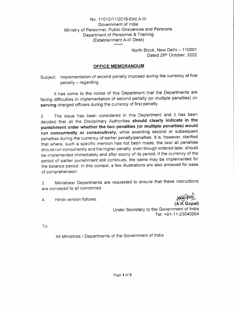 Implementation of 2nd Penlaty Imposed During 1st Penalty - 1eZ4Ot | PDF ...
