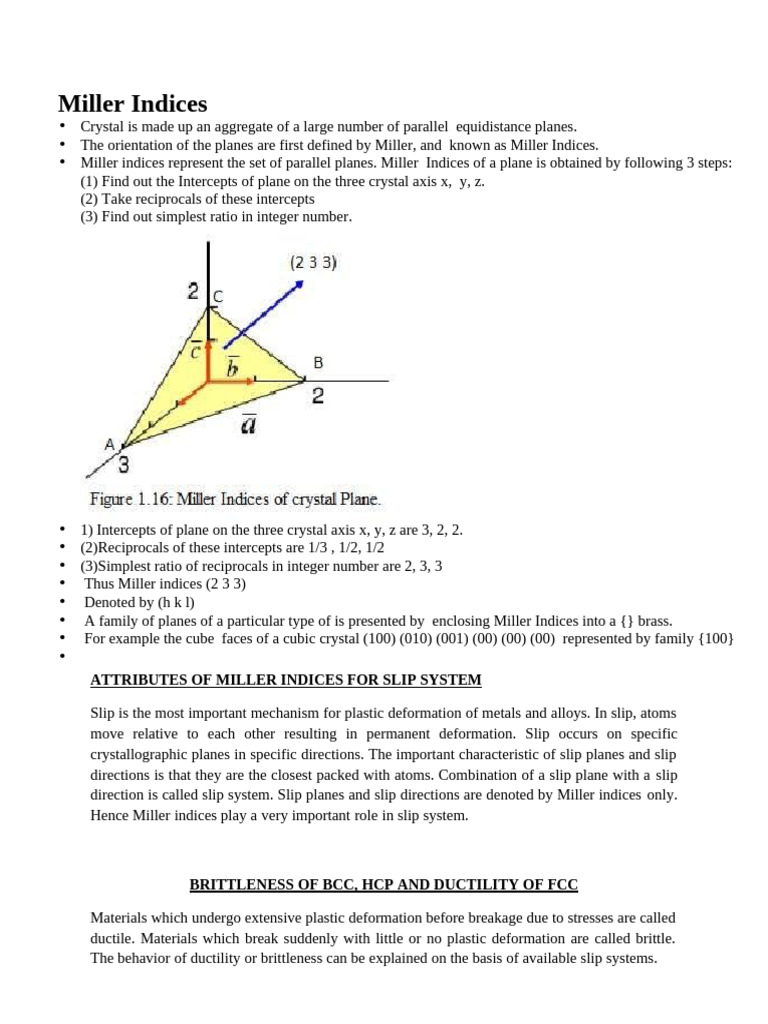 Miller Indices | PDF | Crystallite | Nucleation