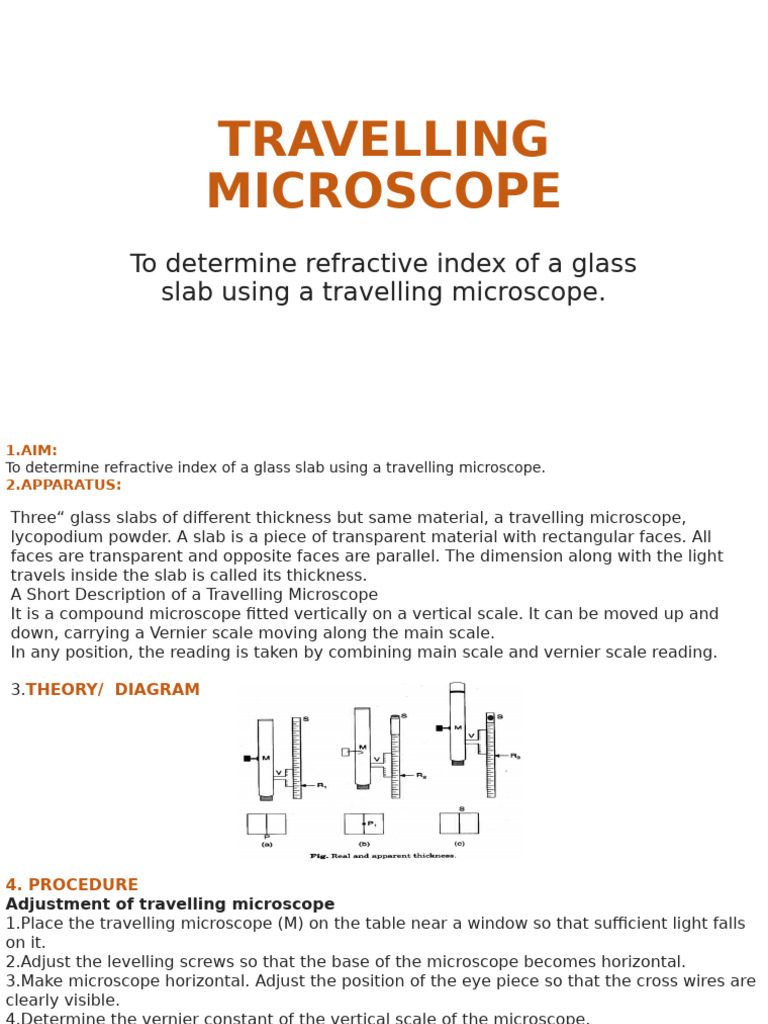 Refractive Index with Microscope | PDF