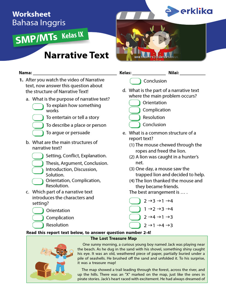 SMP Bahasa Inggris Kelas Ix - Narrative Text | PDF