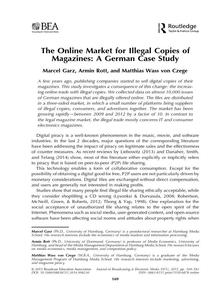 Illegal magazines in Germany | PDF | Copyright Infringement | Peer To Peer