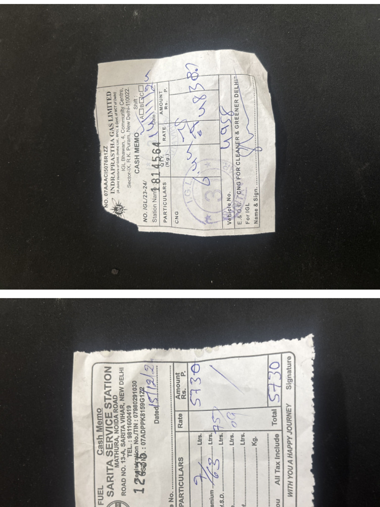 Car Petrol Bill | PDF