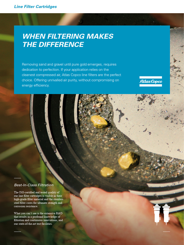 Atlas Copco Line Filter Cartridges | PDF | Filtration | Corrosion