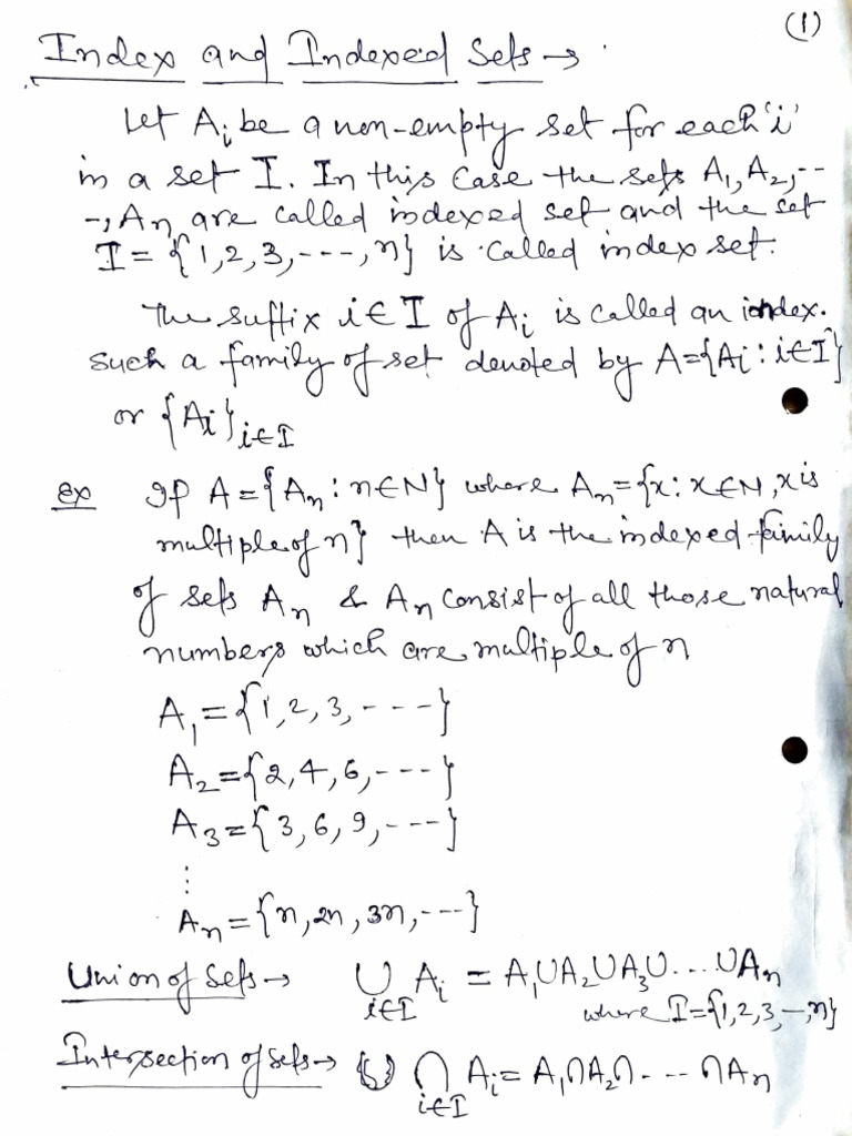 Index Minset Countable sets | PDF