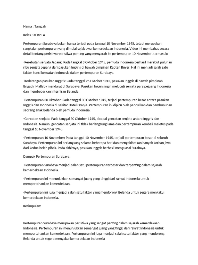 Tanszah XI RPL A | PDF