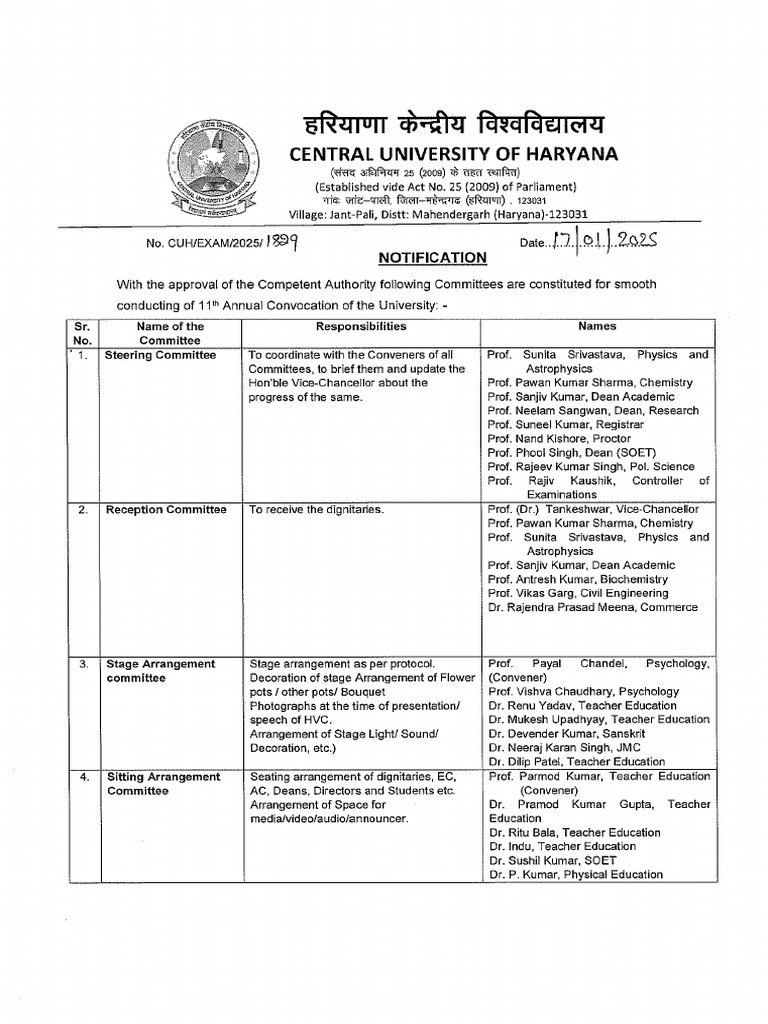 0Notification - 11th Convocation- 2025 | PDF