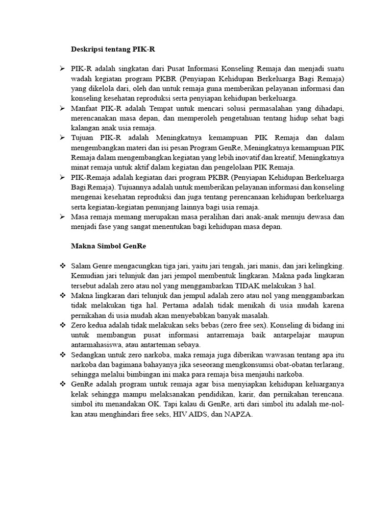 Simbol GenRe dan Kesehatan Remaja | PDF