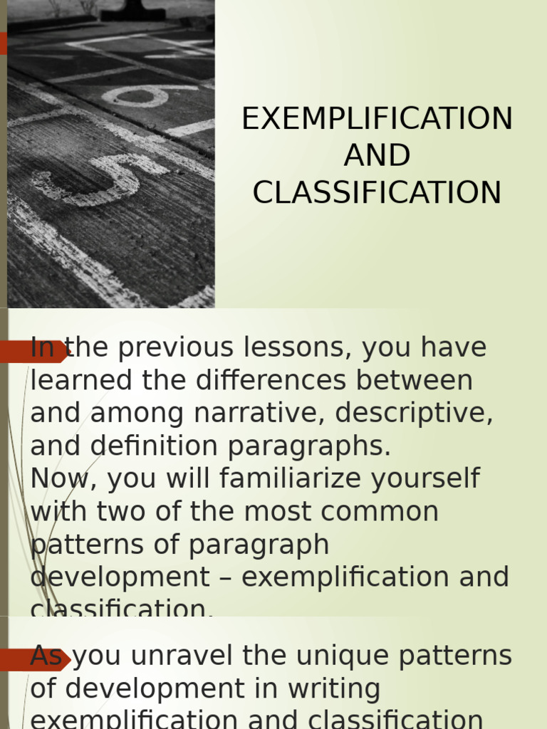 Q3 L3 PATTERNS 4. Exemplification and Classification | PDF | Pollution ...