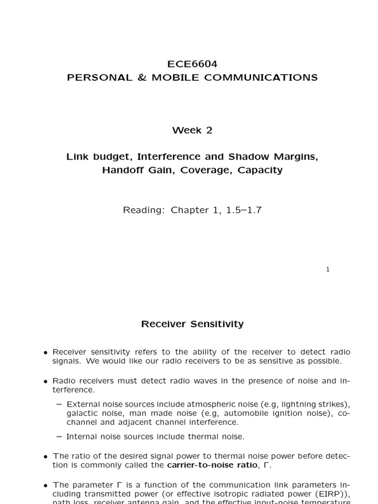 week2 | PDF | Decibel | Bandwidth (Signal Processing)