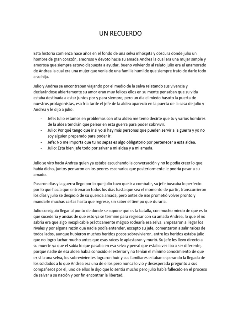 Un Recuerdo | PDF