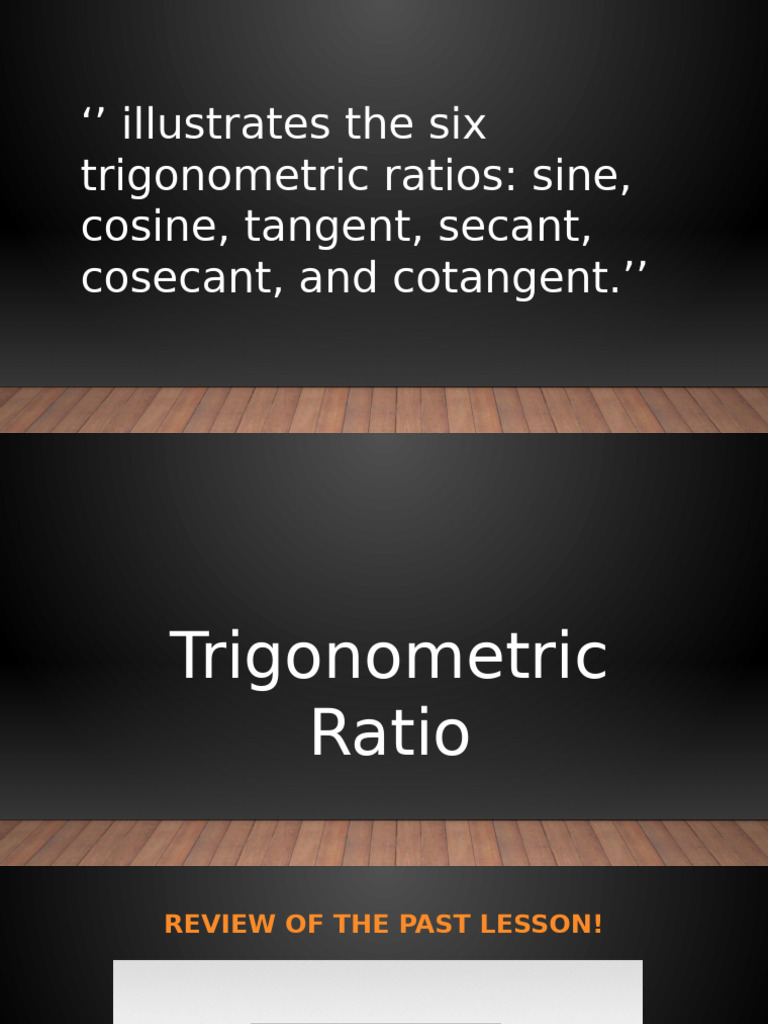 Understanding Six Trigonometric Ratios | PDF | Trigonometric Functions ...