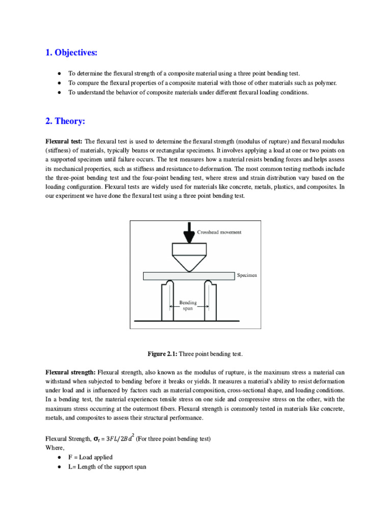 Flexural Testing of Composite Materials | PDF | Strength Of Materials ...