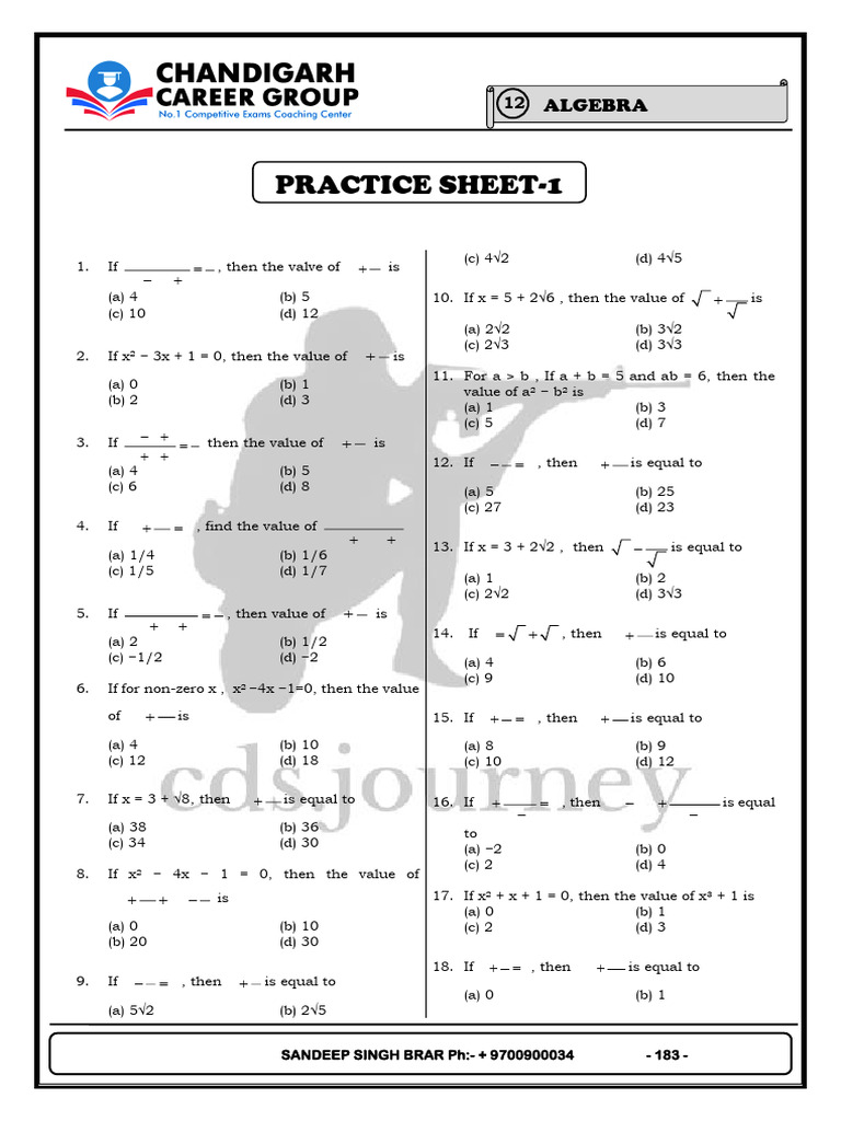 CH 12 Algebra | PDF | Abstract Algebra | Algebra