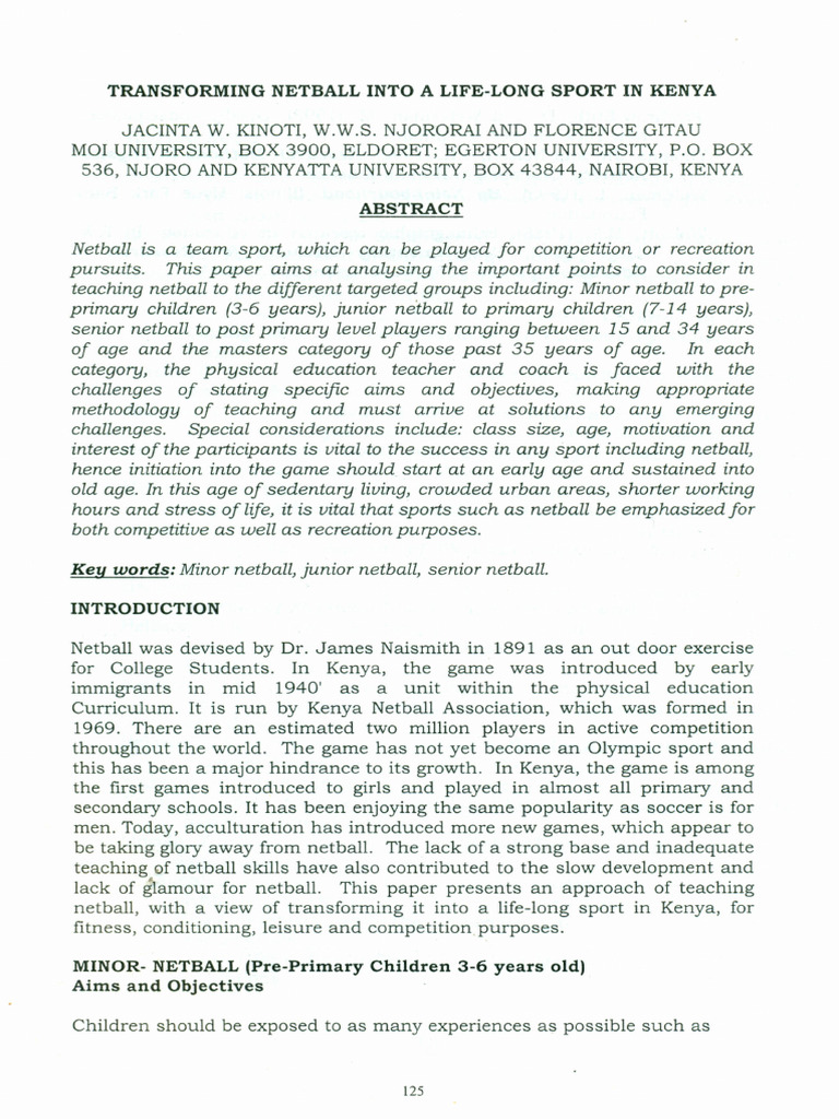 Transforming netball | PDF | Motivation | Motivational