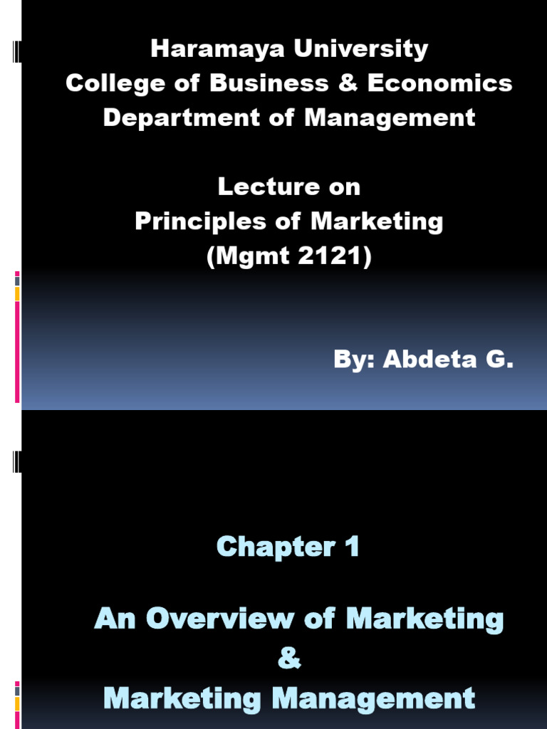 Principles of marketing | PDF | Marketing | Market Segmentation