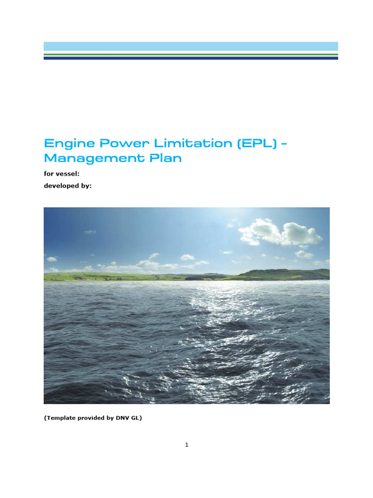 EPL - Management Plan Template | PDF | Shipping