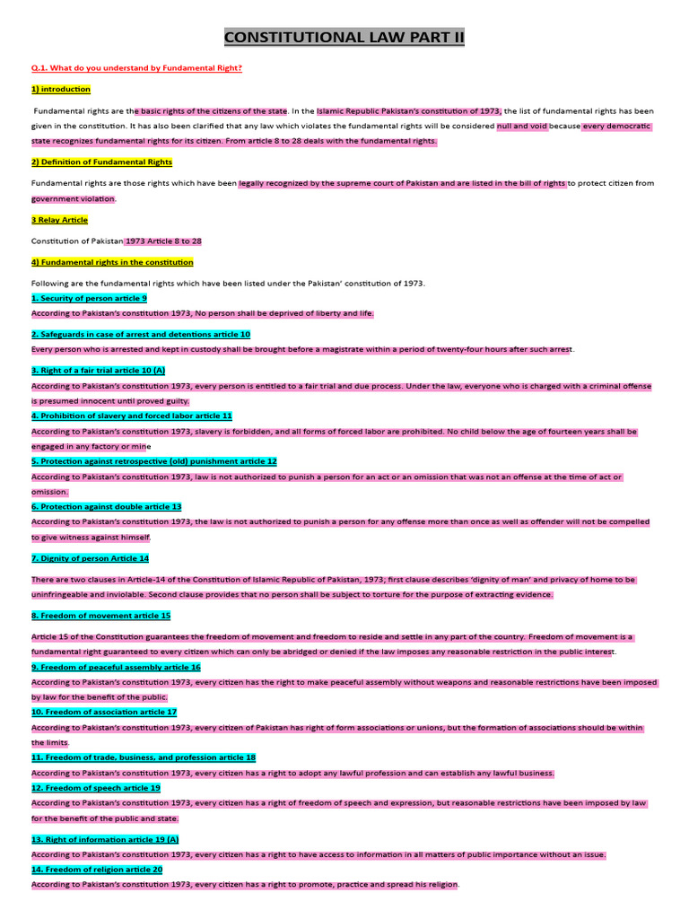 Constitutional Law II PDF Notes[1] | PDF | Supreme Courts | Parliament ...