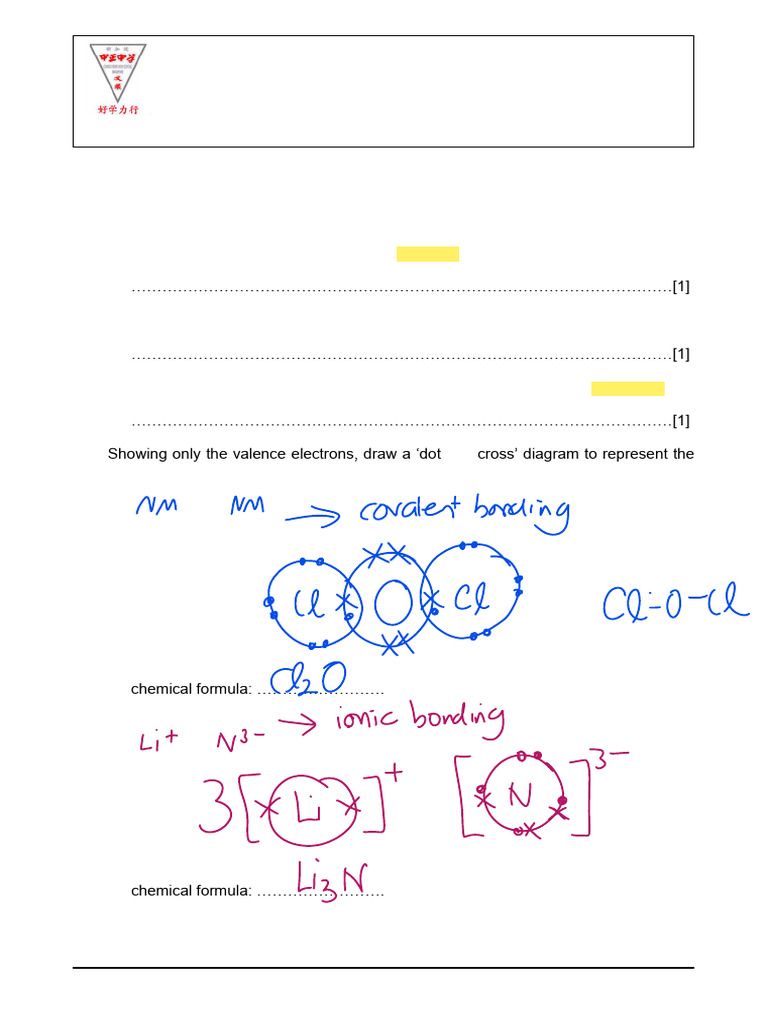 3G Additional Worksheet Bonding | PDF | Chemical Bond | Ionic Bonding