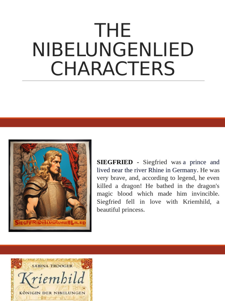 The Nibelungenlied Characters | PDF