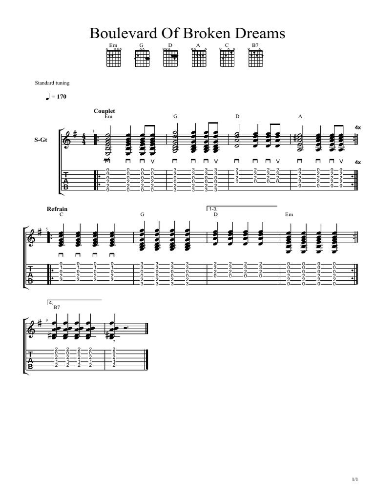 Boulevard of Broken Dreams | PDF