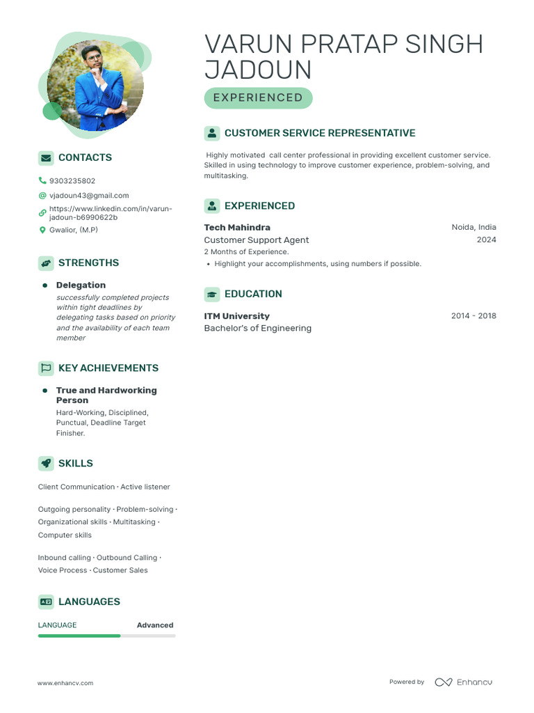 Varun Pratap Singh Ja Do Un Resume | PDF