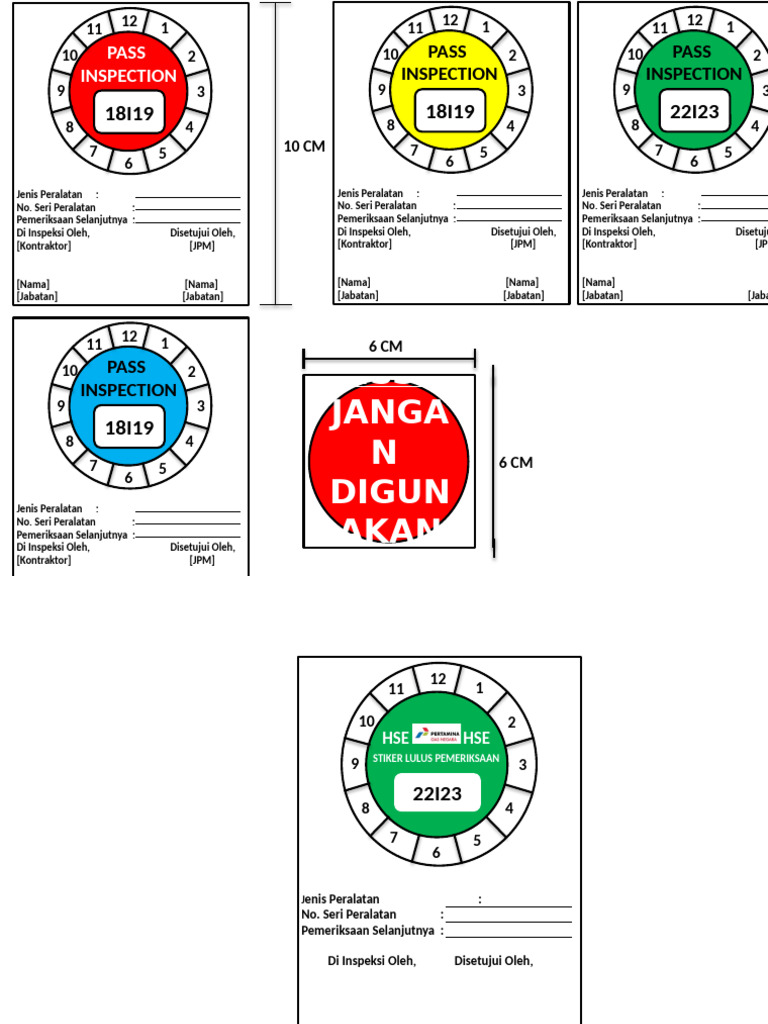 Stiker Pass Inspeksi 2 | PDF