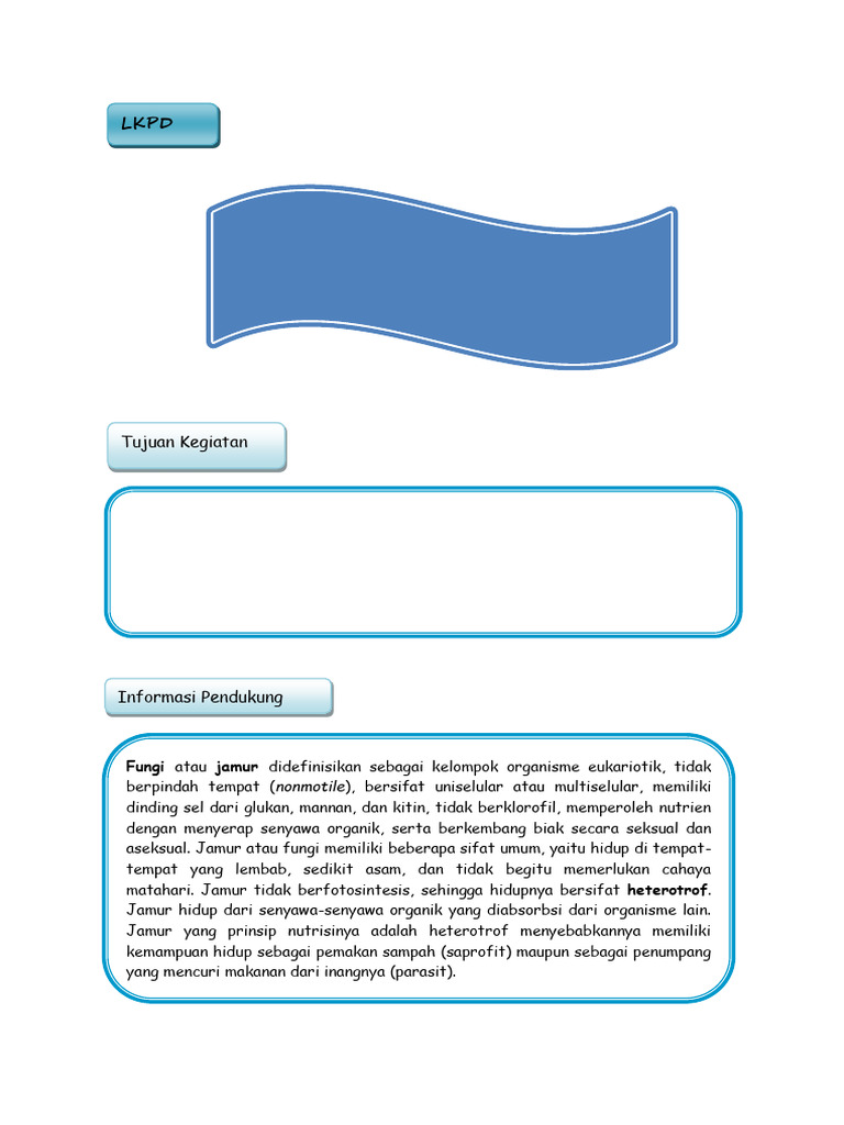 LKPD Praktek Jamur | PDF