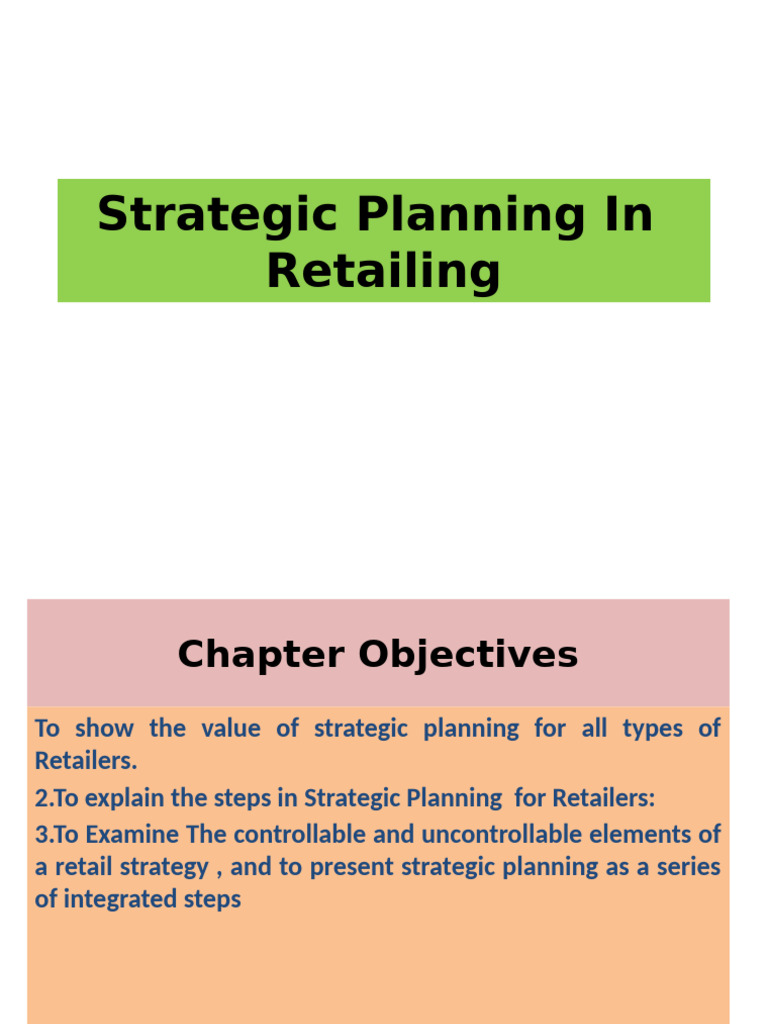 2.strategic Planning in Retailing | PDF | Strategic Planning | Retail