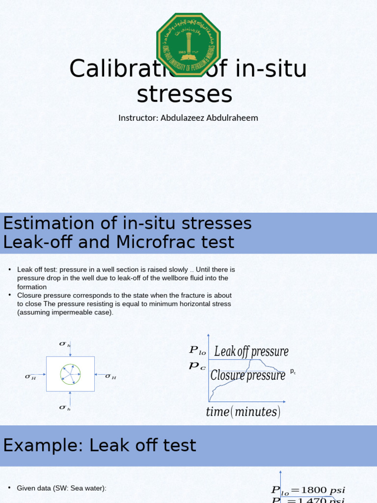 Lecture 20 Calibration of In-Situ Stresses | PDF | Stress (Mechanics ...