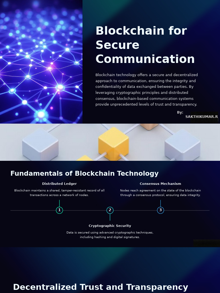 Blockchain for Secure Communication | PDF | Cryptography | Public Key ...