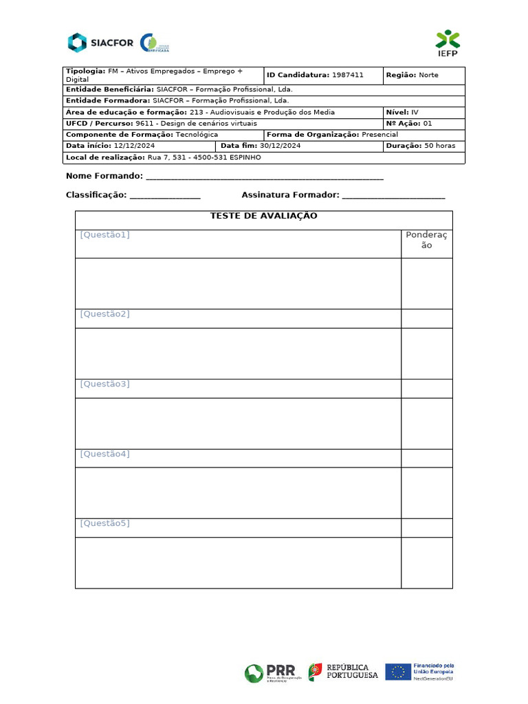 Modelo Teste | PDF