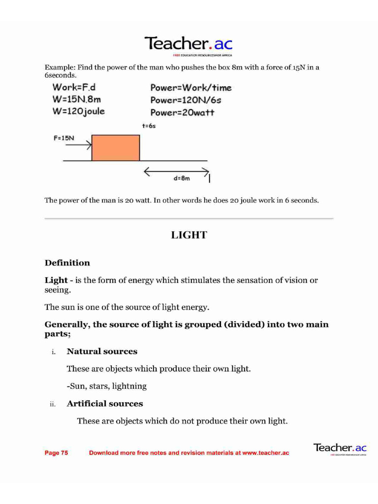 Physics Notes Form 1 Teacher.ac TZ (4) | PDF