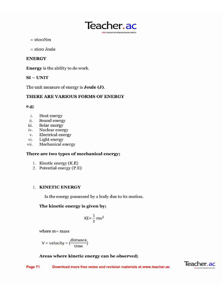 Physics Notes Form 1 Teacher.ac TZ (2) | PDF